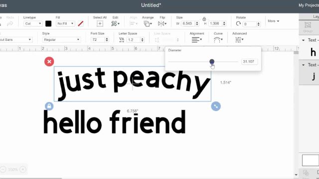 How To Curve Text In Design Space Crafting In The Rain