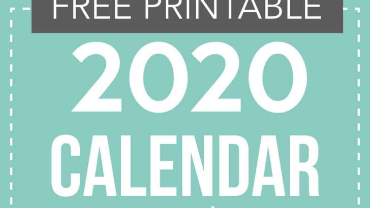 Free 2020 Printable Calendars - Crafting in the Rain
