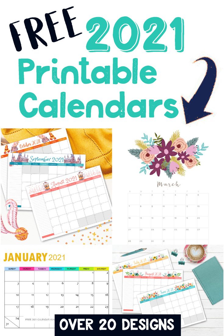 Free Printable 2021 Calendars - Crafting in the Rain