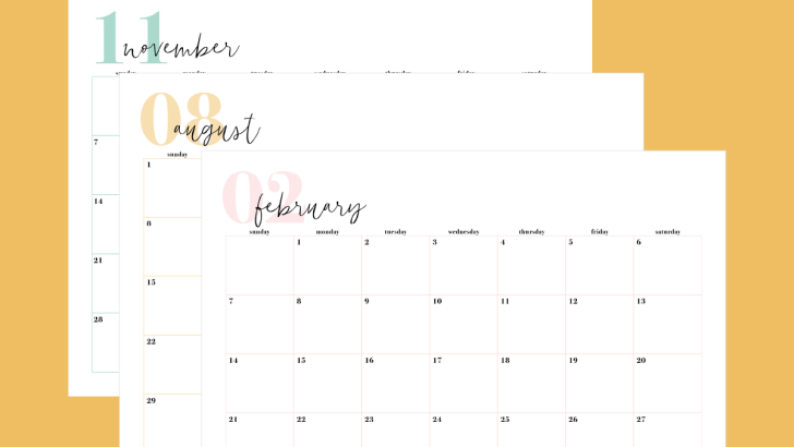 Free Printable 2021 Calendars - Crafting in the Rain
