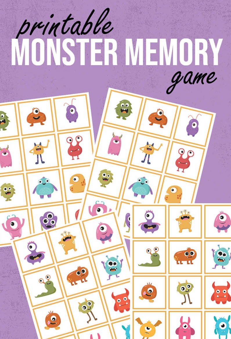 Printable Monster Memory Game - Crafting in the Rain