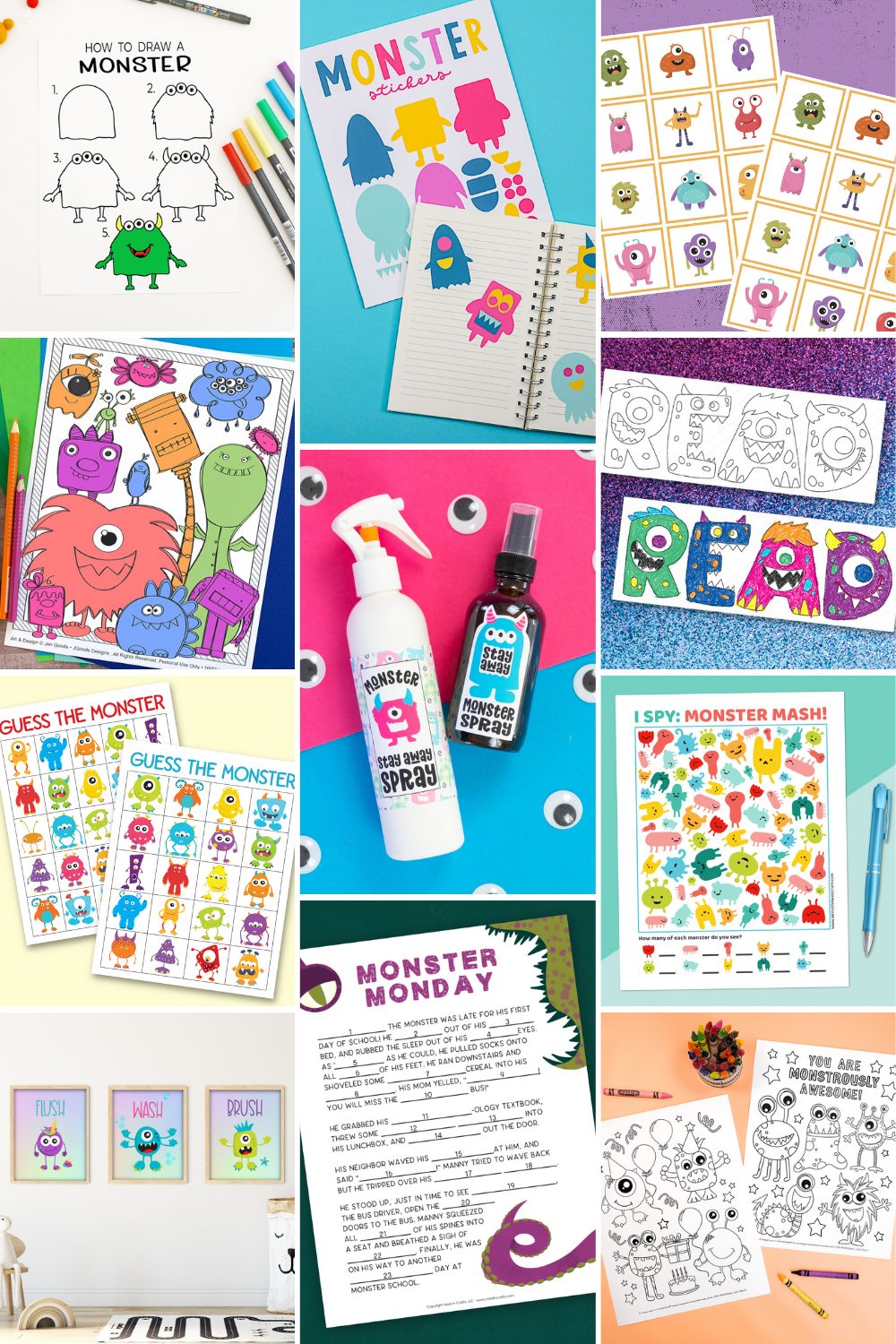 Printable Monster Memory Game - Crafting in the Rain