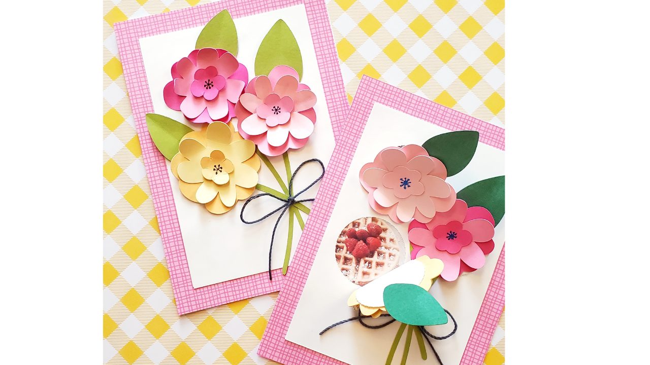 Flower Pull Tab Card - Crafting in the Rain