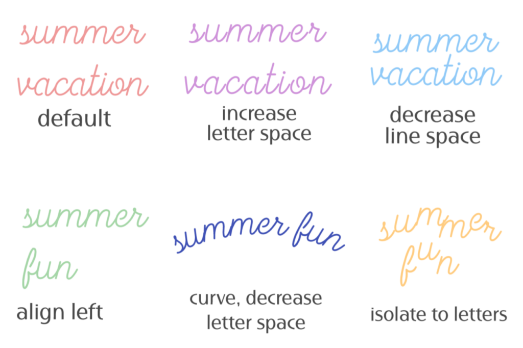 Text Editing Tools in Design Space - Crafting in the Rain